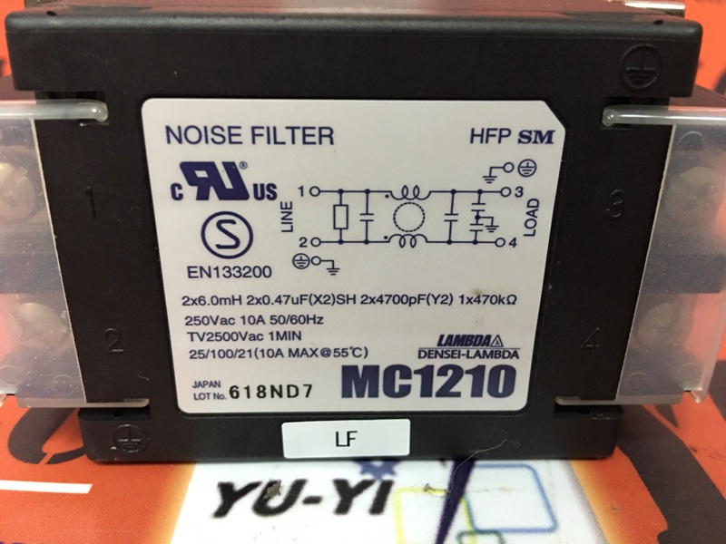 DENSEI-LAMBDA MC1210 NOISE FILTER - PLC DCS SERVO Control MOTOR POWER SUPPLY IPC ROBOT